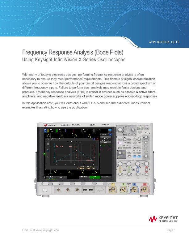 What is Frequency Response Analysis PDF Asset Page | Keysight